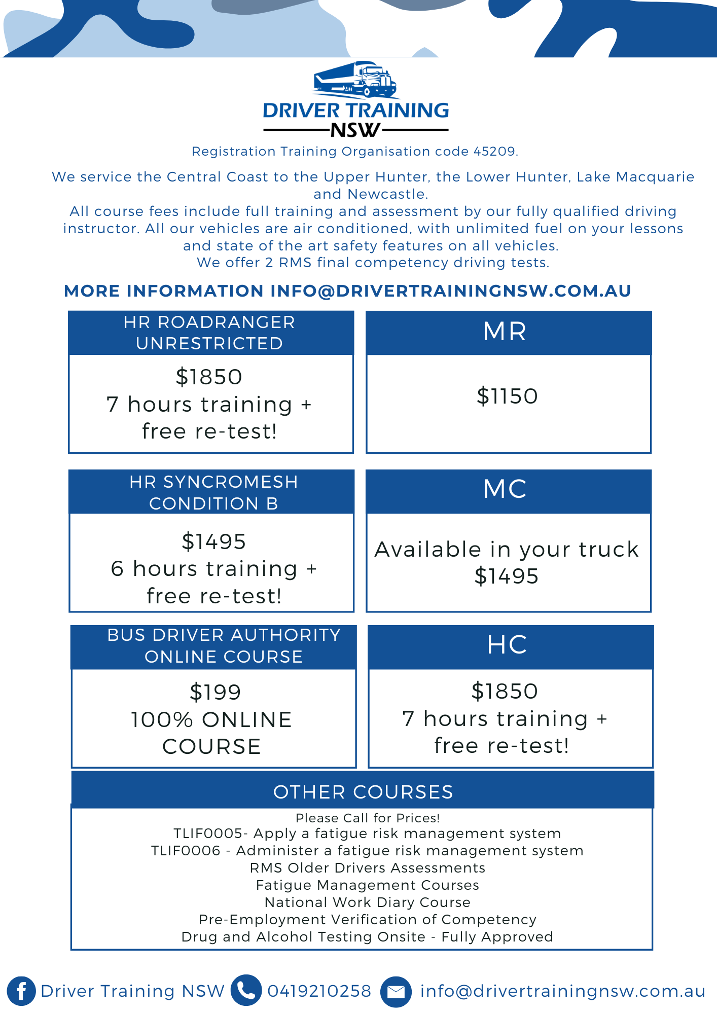 Overview & Prices — Driver Training NSW