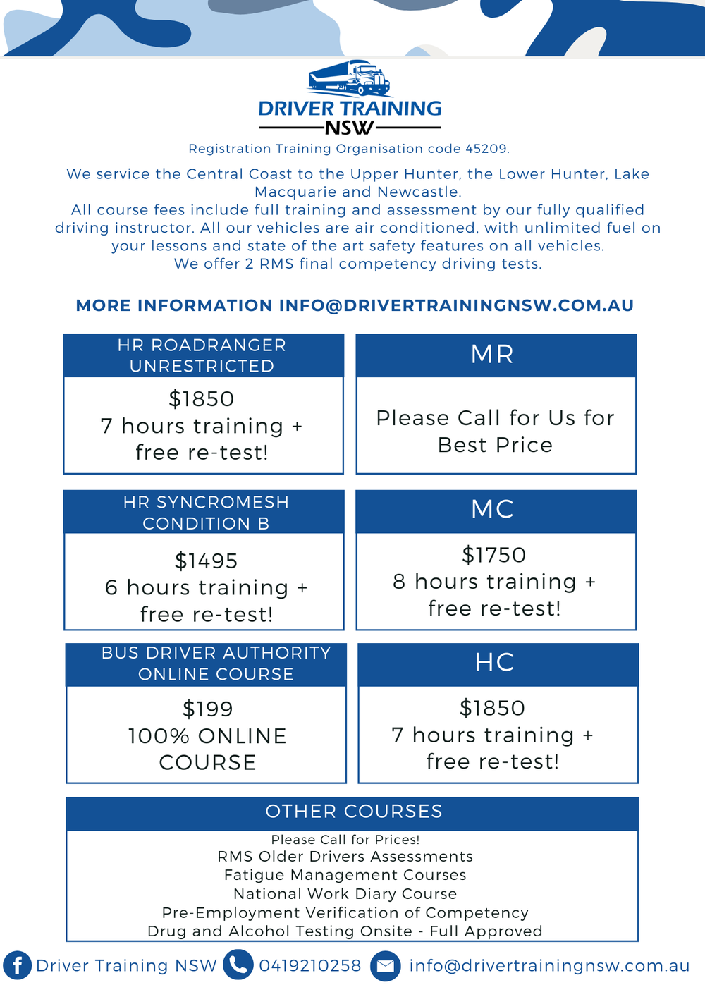 Overview & Prices — Driver Training NSW