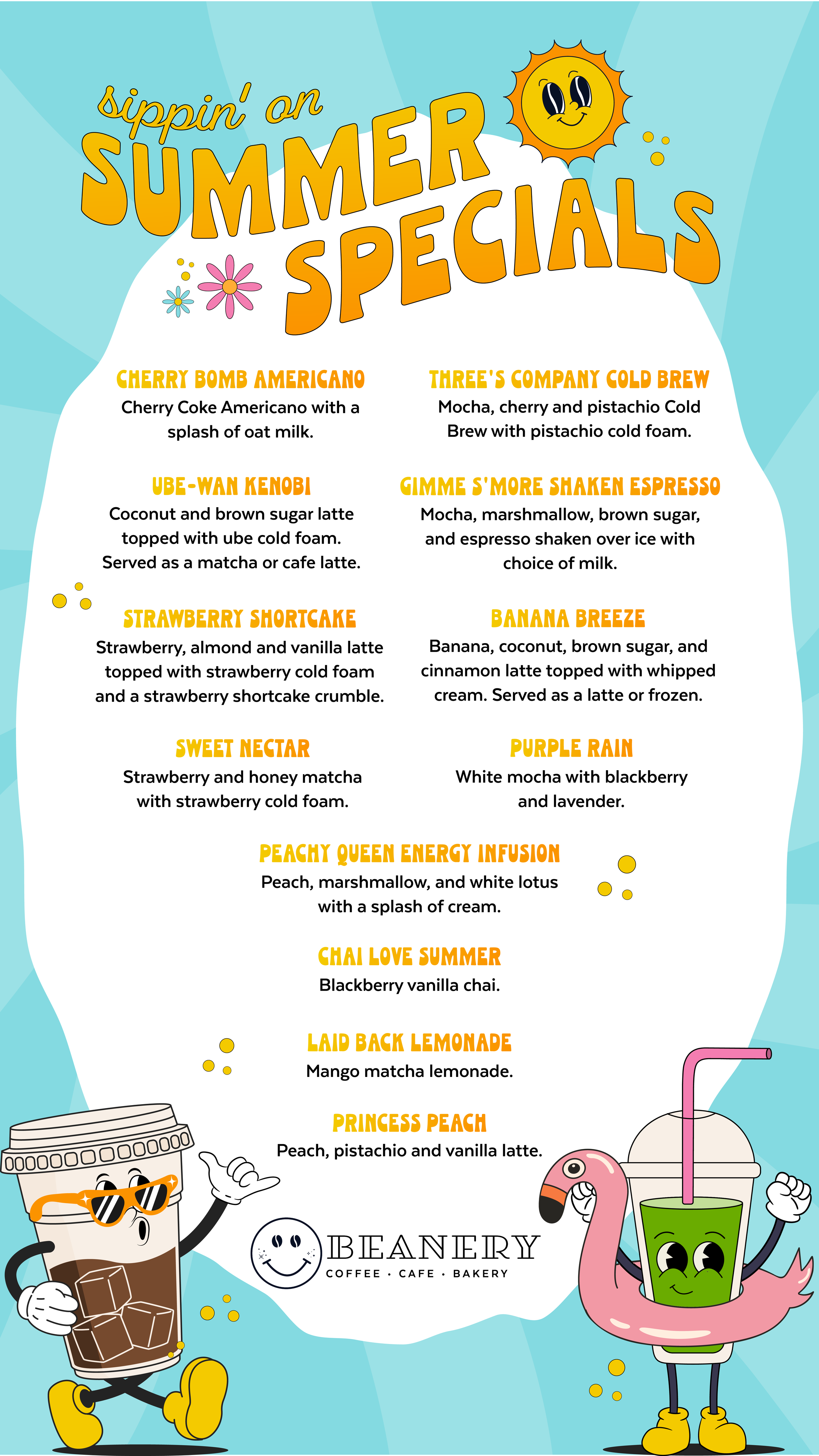 Our Menus — The Beanery