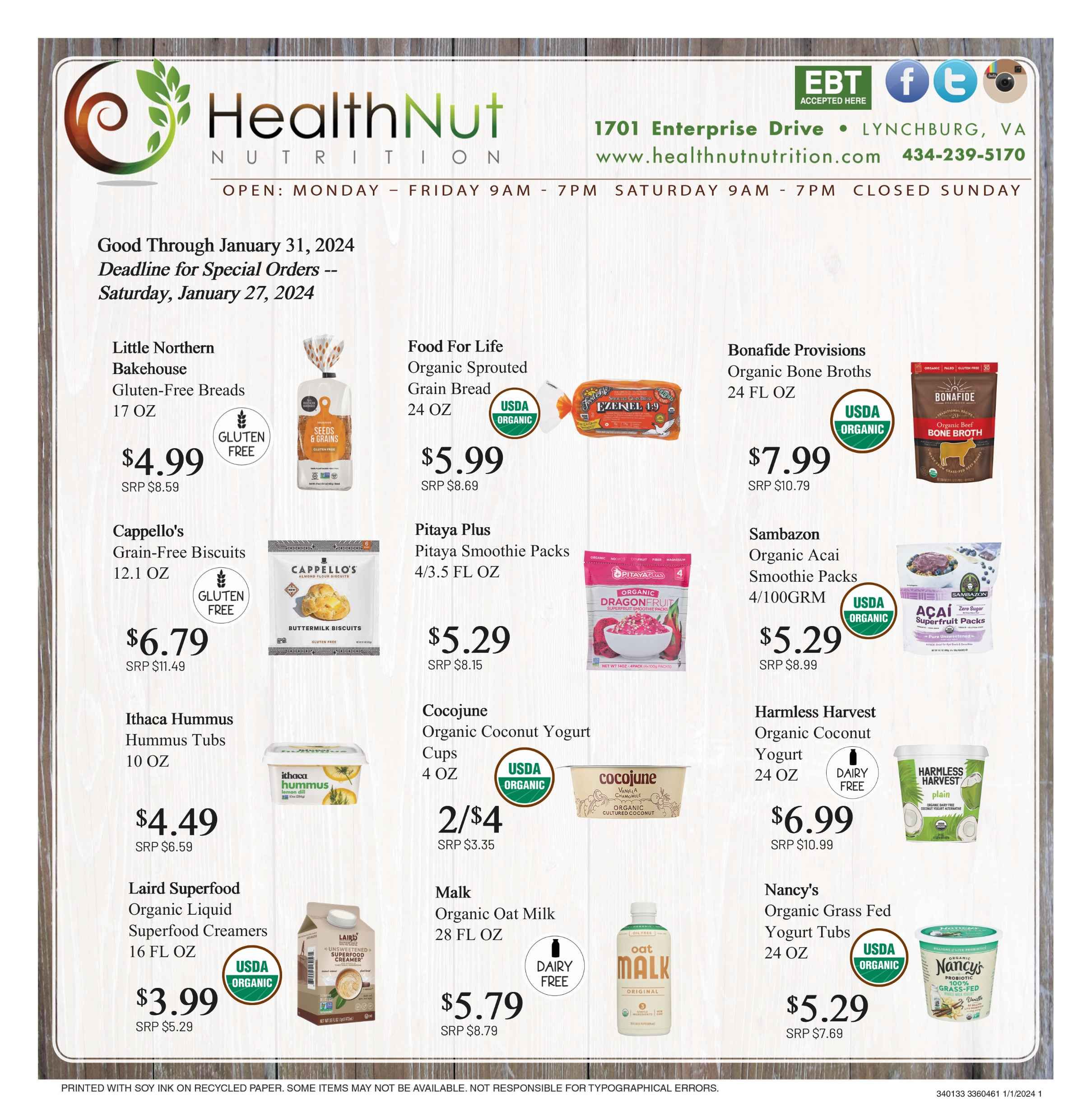 Monthly Sales — Health Nut Nutrition