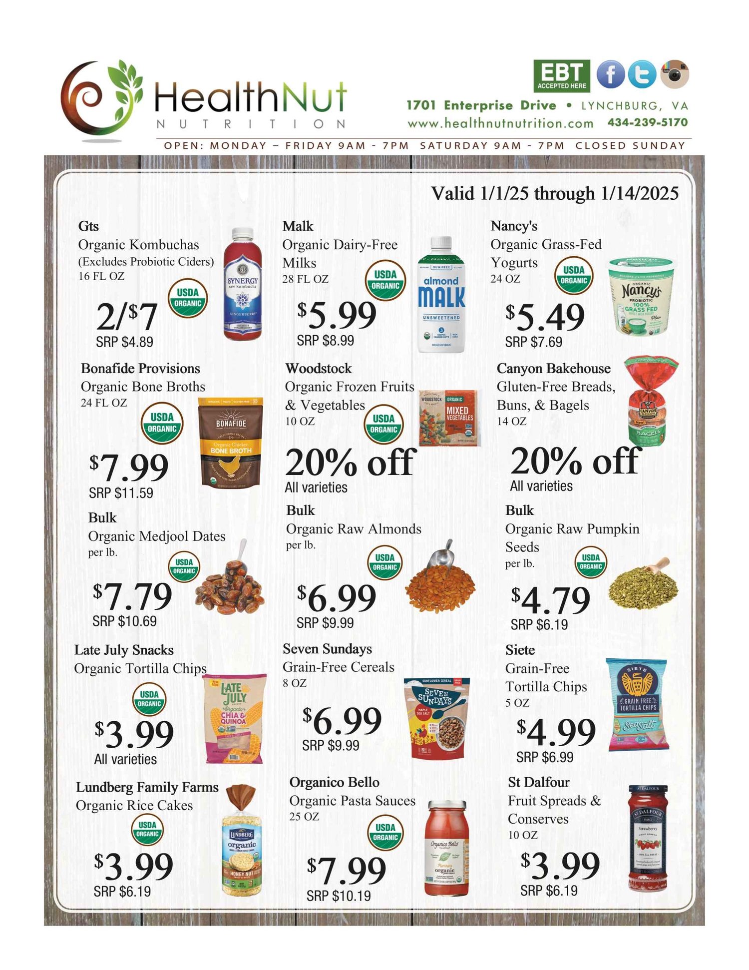 Monthly Sales — Health Nut Nutrition