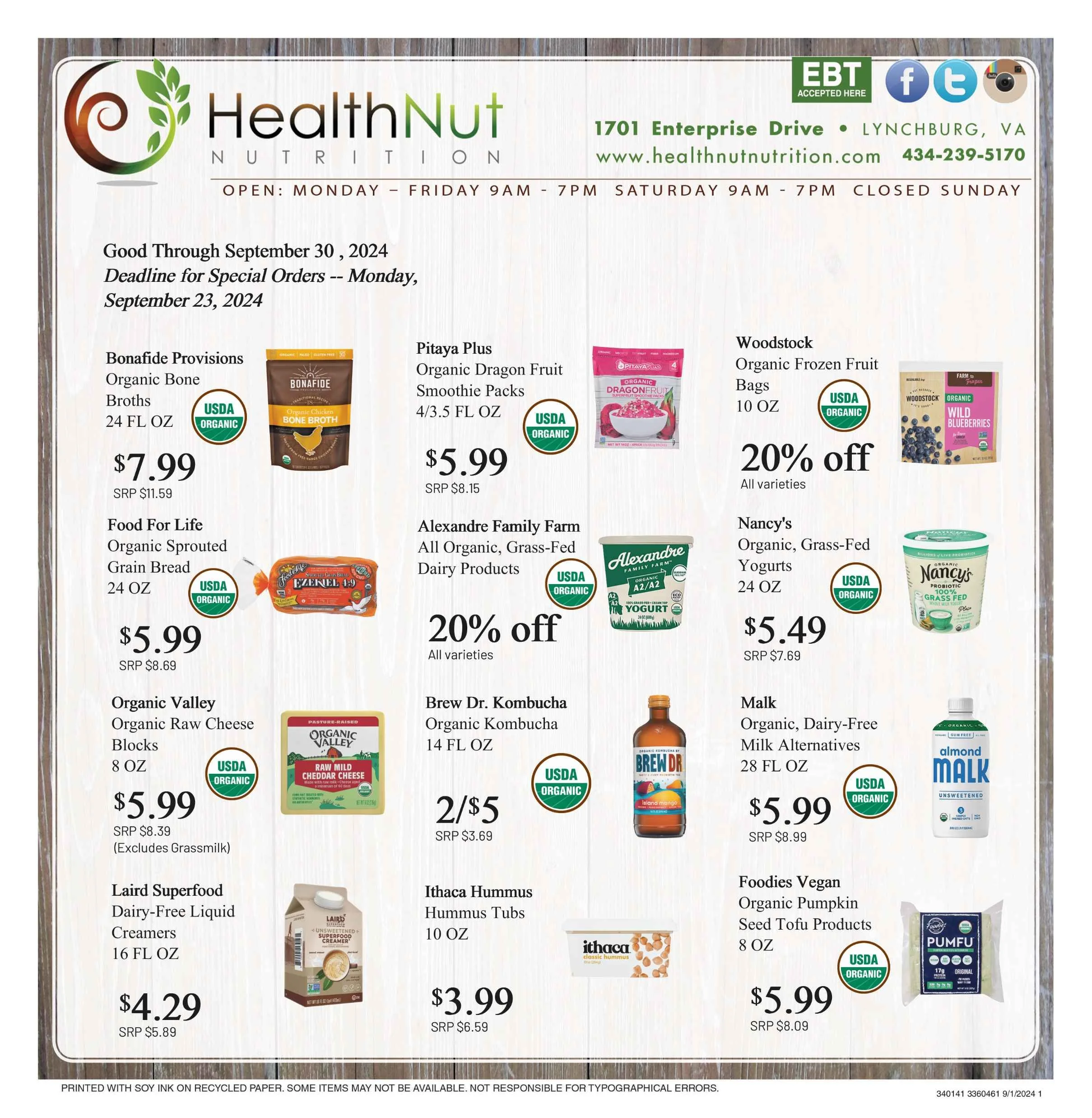 Monthly Sales — Health Nut Nutrition