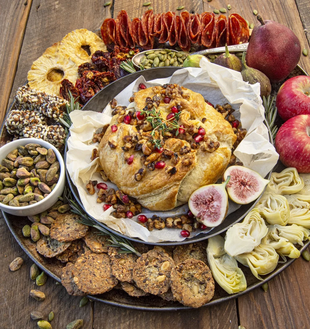 Big Green Egg Holiday Baked Brie Charcuterie Board — Edible LA