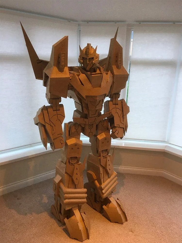 This Guy Made a 6 foot tall Transformer out of Cardboard — MRJAKEPARKER.COM