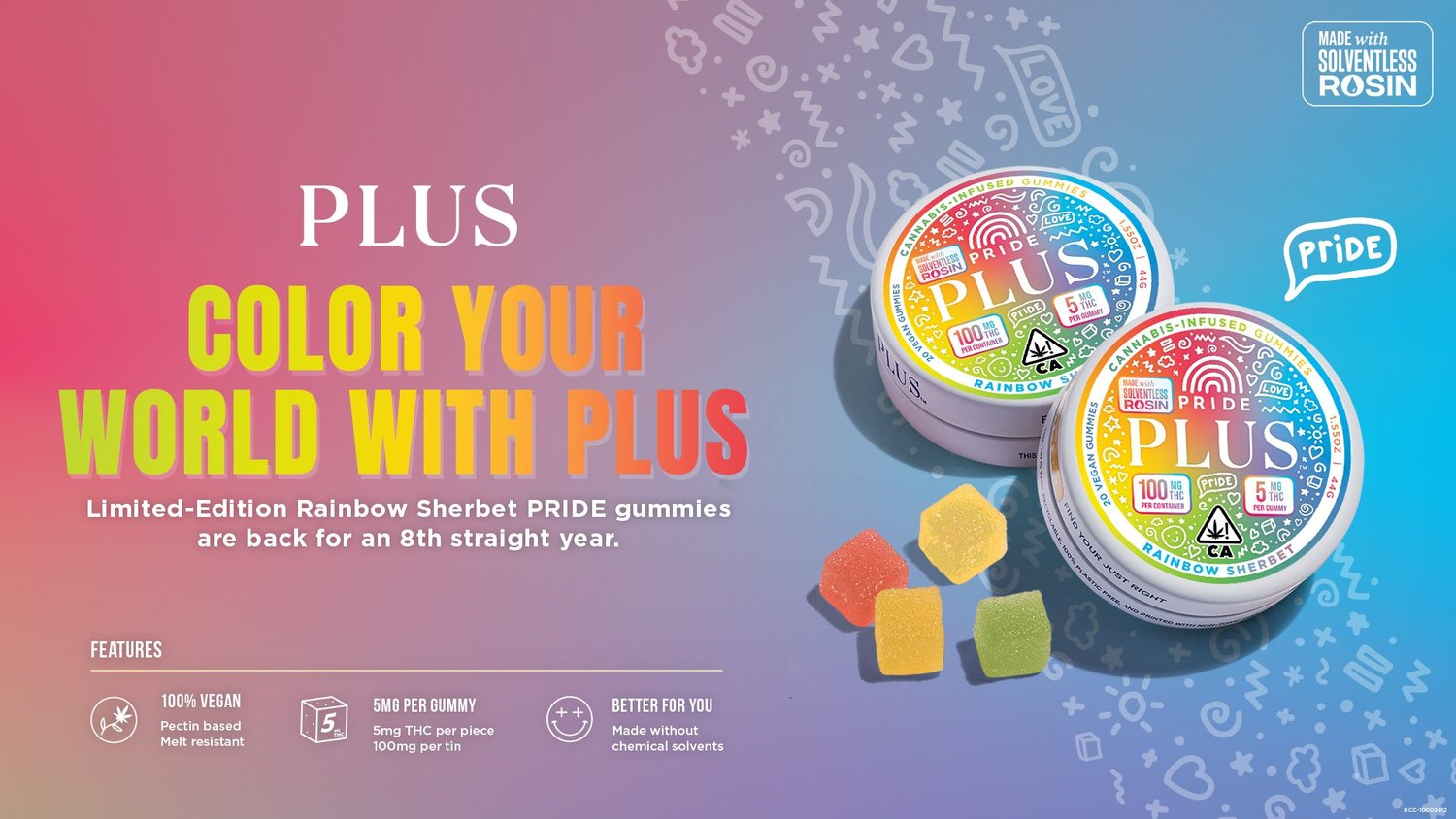 Color you world with Pride Rainbow Sherbert - PLUS Products