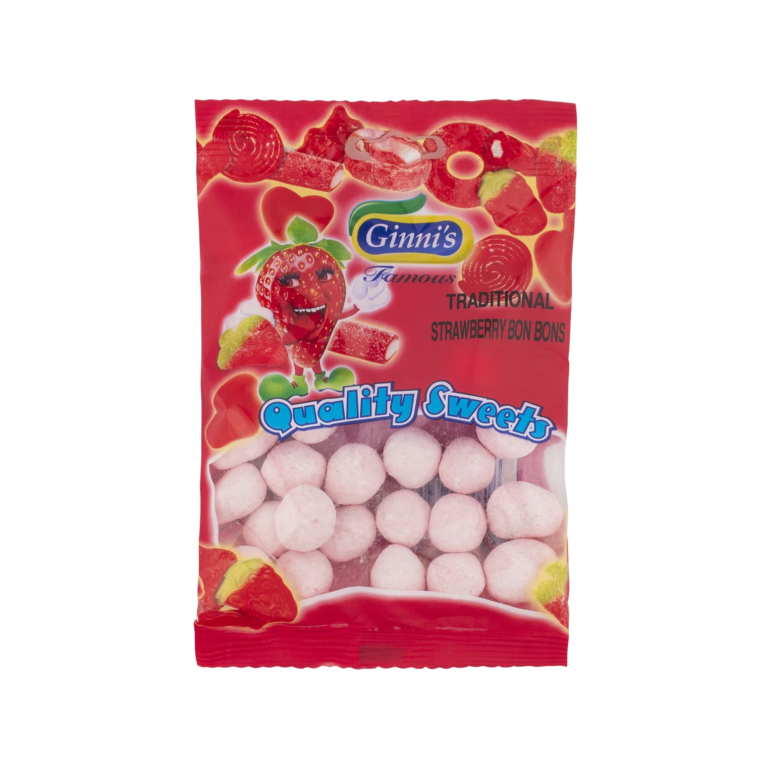 Traditional Strawberry Bon Bons (10 x 90g) | Ginni's Nuts, Snacks and ...
