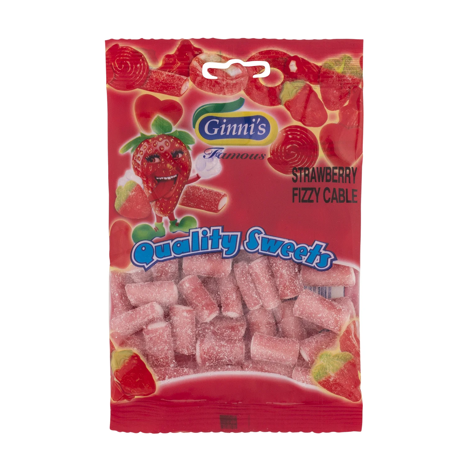 Strawberry Fizzy Cable | Ginni's Nuts, Snacks and Sweets