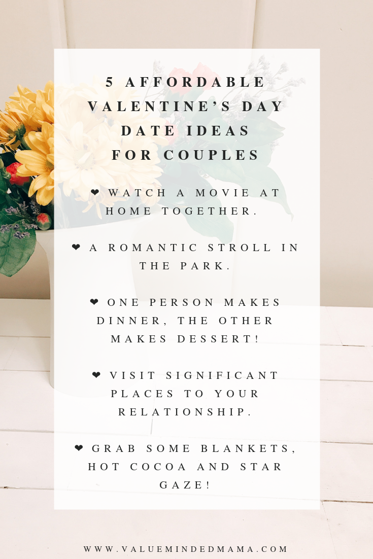 5 Affordable Valentine’s Day Date Ideas for Couples — Value Minded Mama