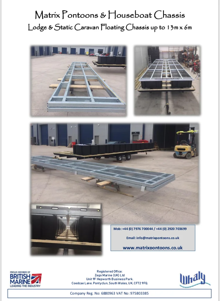 DIY Houseboat Pontoon Chassis from Static & Outboard — Matrix Pontoons