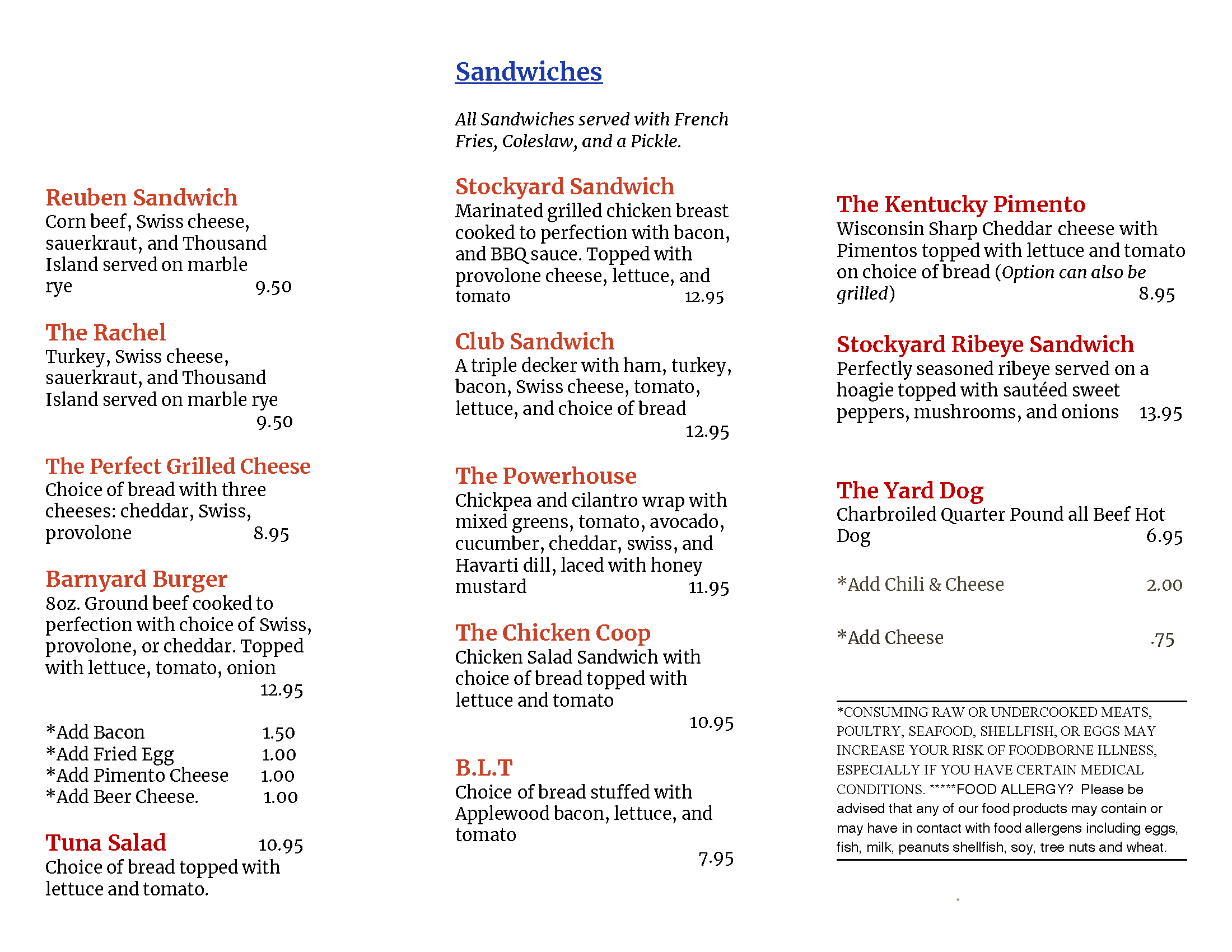 The Barn Door Grill — Blue Grass Stockyards Regional Marketplace