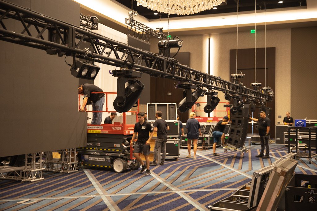 Corporate Event Production at Marriott Marquis Houston — Event Lighting ...