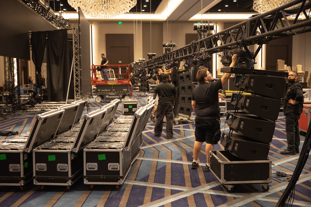 Corporate Event Production at Marriott Marquis Houston — Event Lighting ...