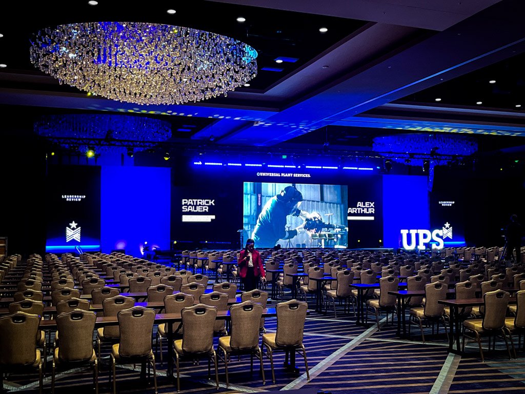 Corporate Event Production at Marriott Marquis Houston — Event Lighting ...