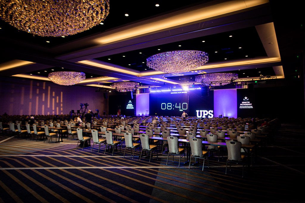 Corporate Event Production at Marriott Marquis Houston — Event Lighting ...