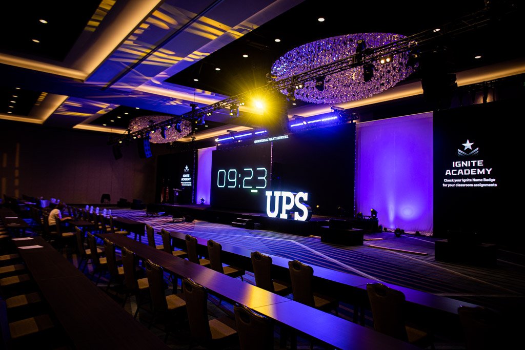 Corporate Event Production at Marriott Marquis Houston — Event Lighting, Sound, and Video ...