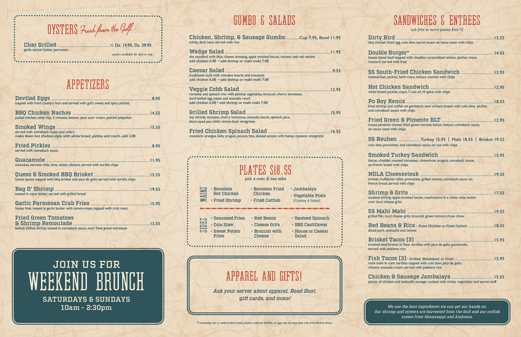 Lunch & Dinner — 55 South