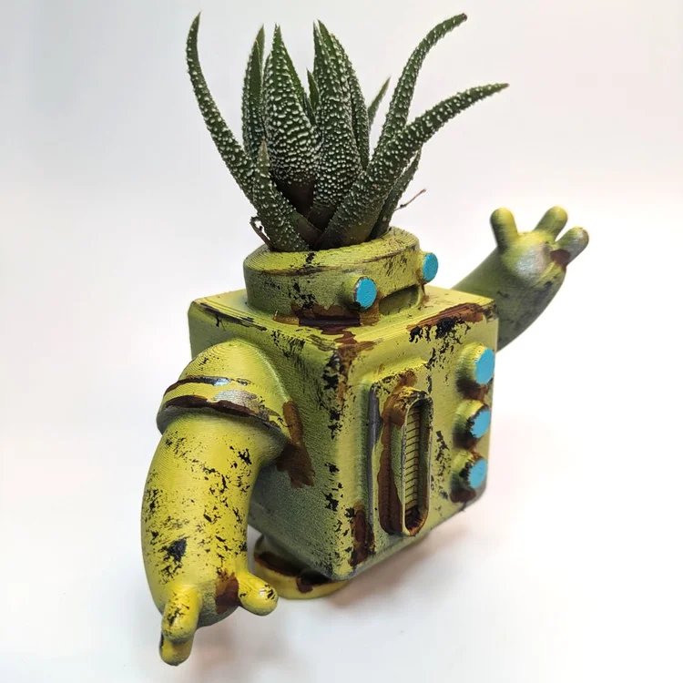 Bot Pot - Cute Robot Character Plant Pot - Version 1 — The Art of Craig ...