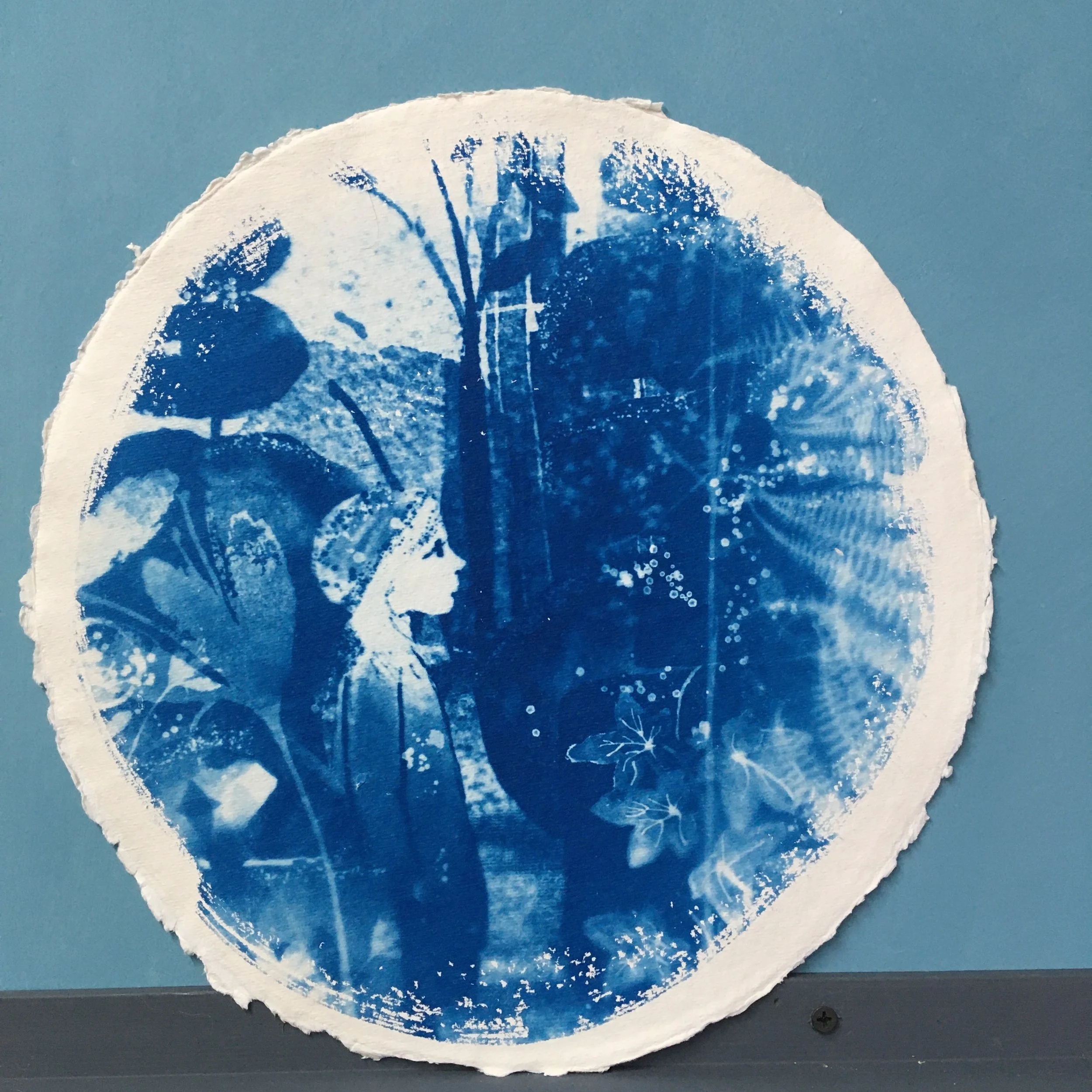A Secret Garden - original cyanotype with hand embroidery. — Kim ...