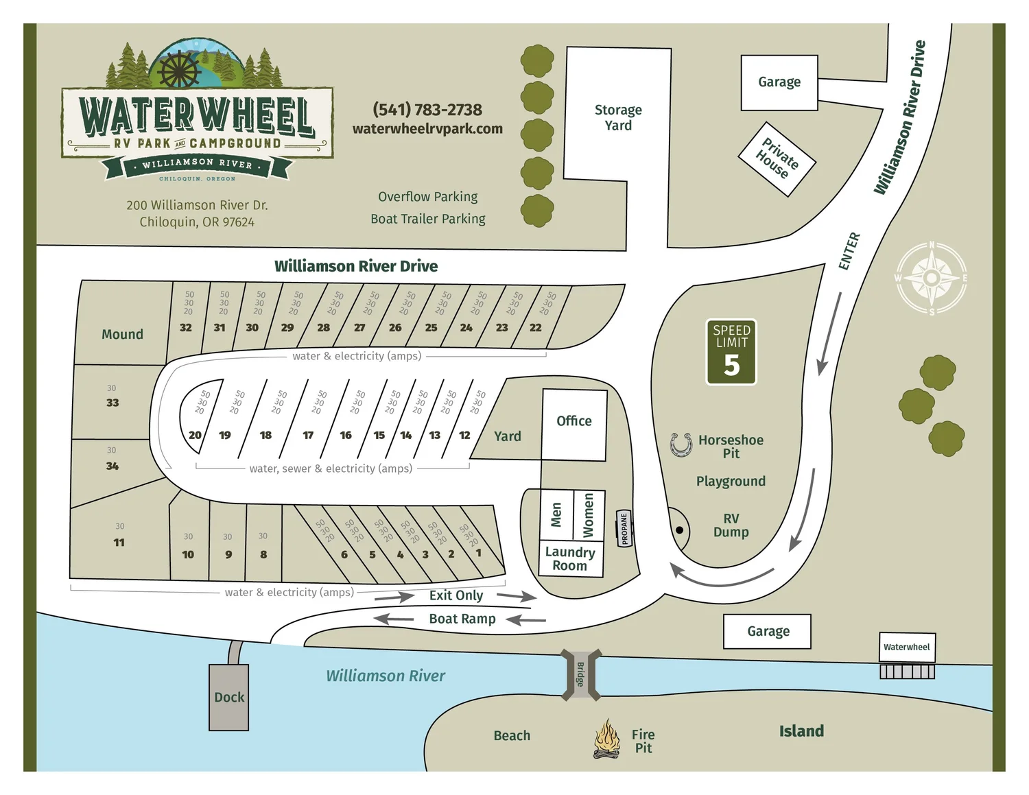 Park Map — Waterwheel RV Park