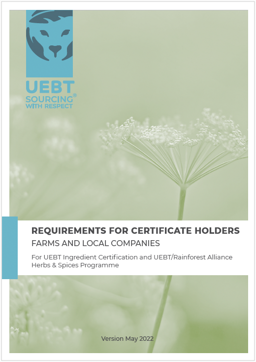 Requirements for certificate holders – farms and local companies ...