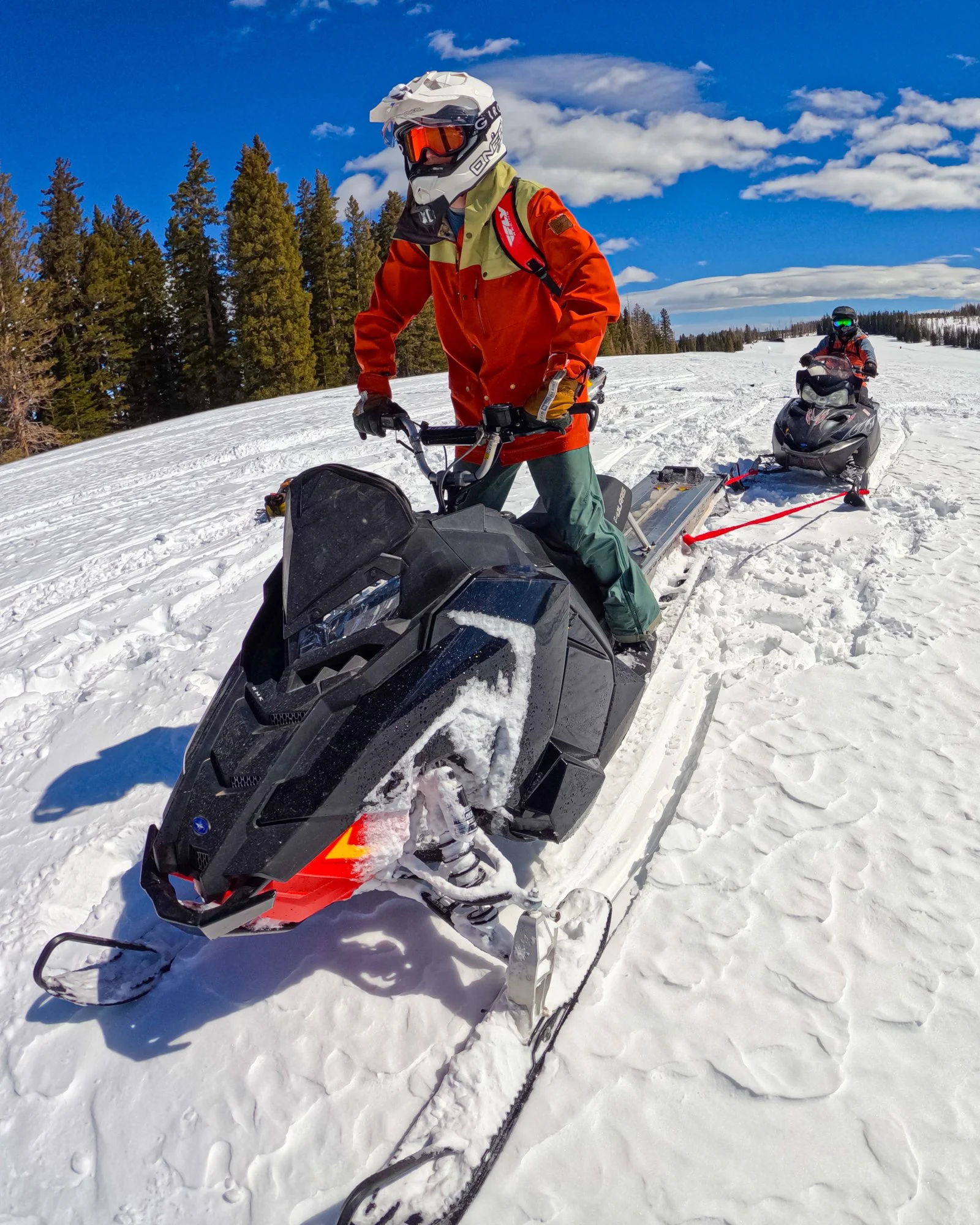 Snowmobile ATV Recovery Tow Bungee Strap — TowWhee - Bungee Tow Strap ...