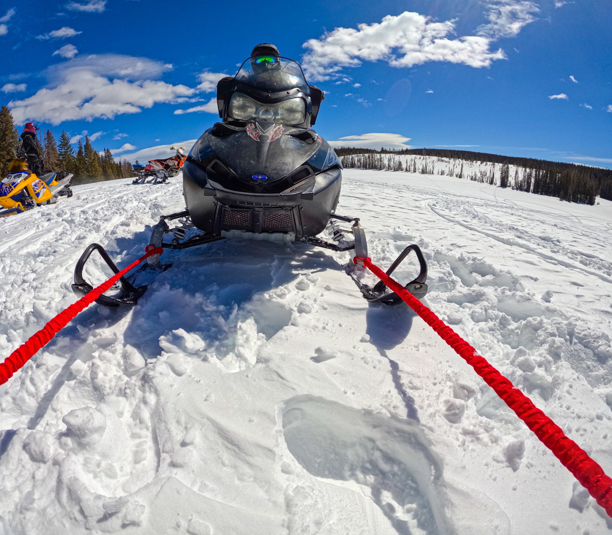 Snowmobile ATV Recovery Tow Bungee Strap — TowWhee - Bungee Tow Strap ...