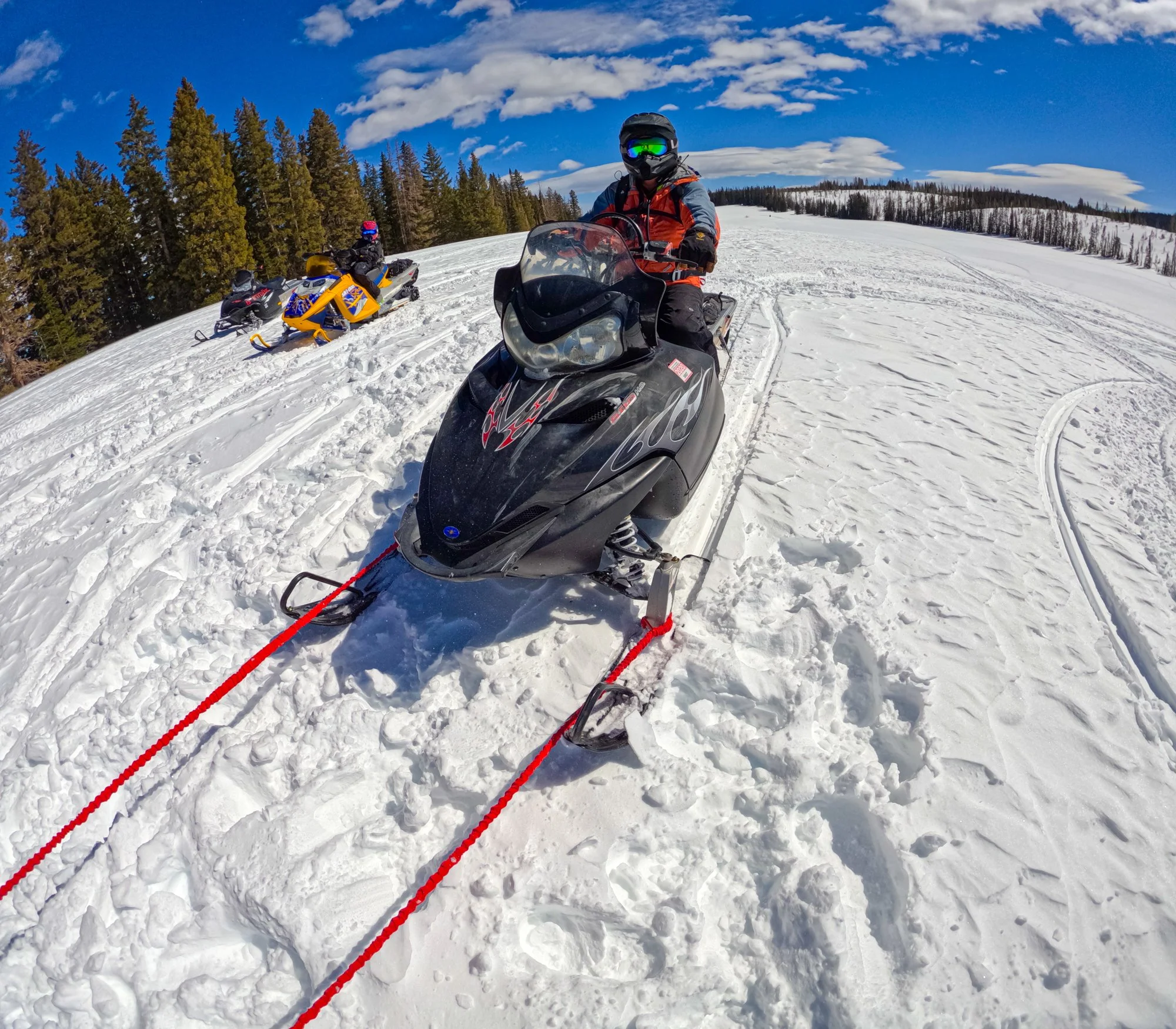 Snowmobile ATV Recovery Tow Bungee Strap — TowWhee - Bungee Tow Strap ...