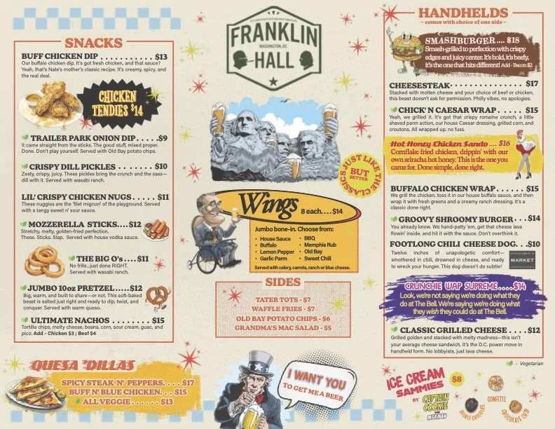 Food Menu — Franklin Hall | American Beer Hall | Washington, D.C.