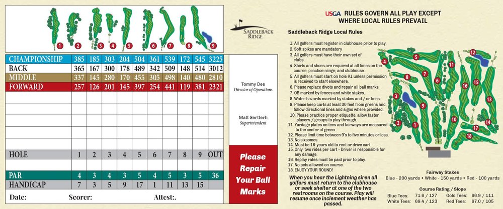 Saddleback Ridge, Solon, Iowa - Golf course information and reviews.