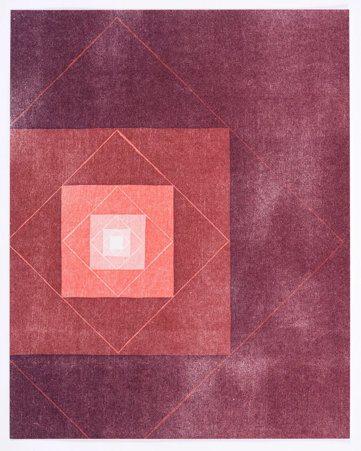 Flipped Square - woodcut by Amber Heaton — Overpass Projects