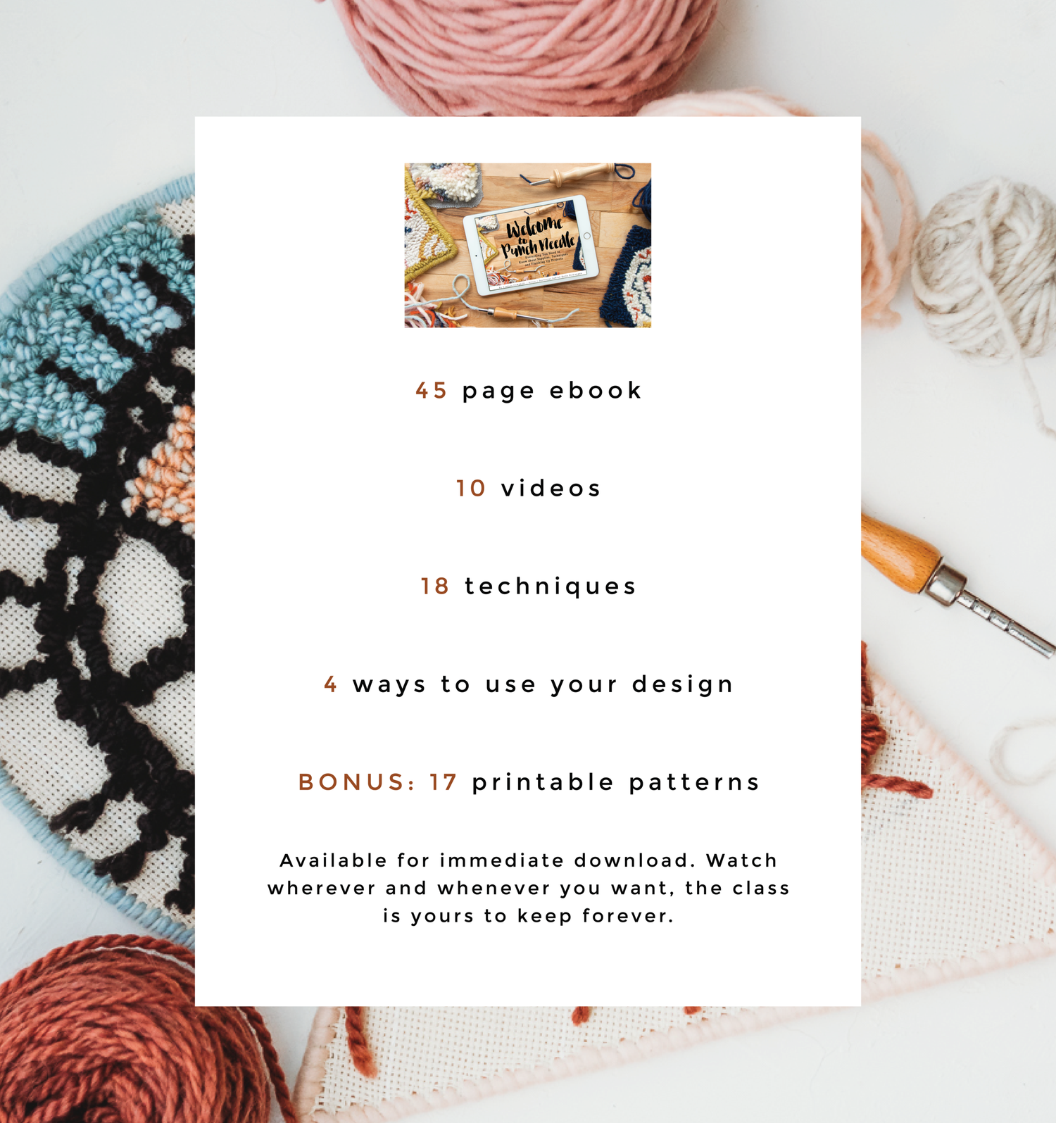 Punch Needle Class — Hello Hydrangea