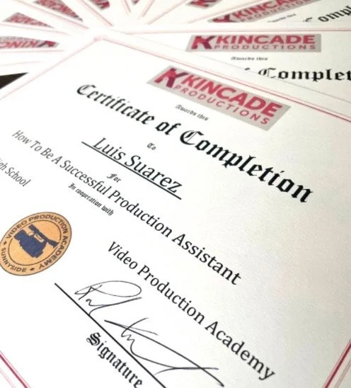 Film Production Assistant Video Series | Kincade Productions, CA