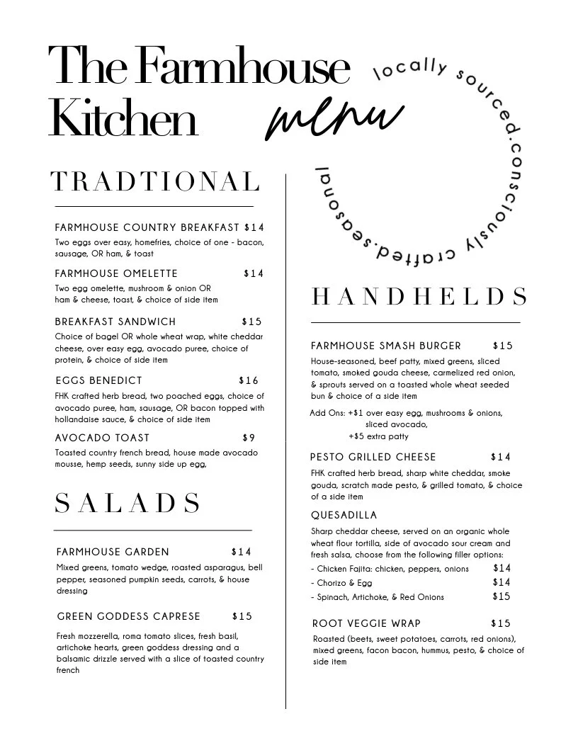 Food — The Farmhouse Kitchen // We Serve Wellness.