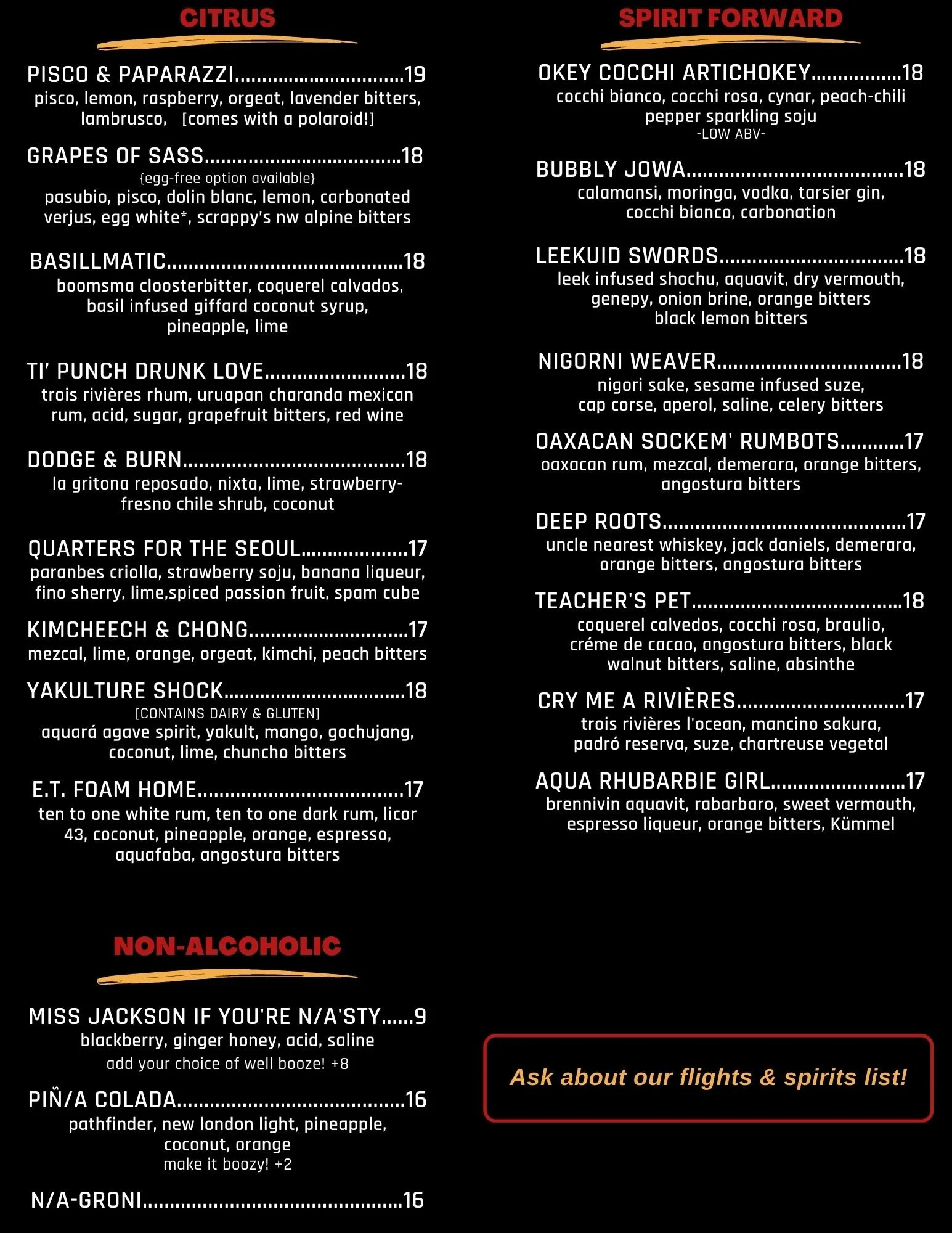 Cocktails — Dark Room