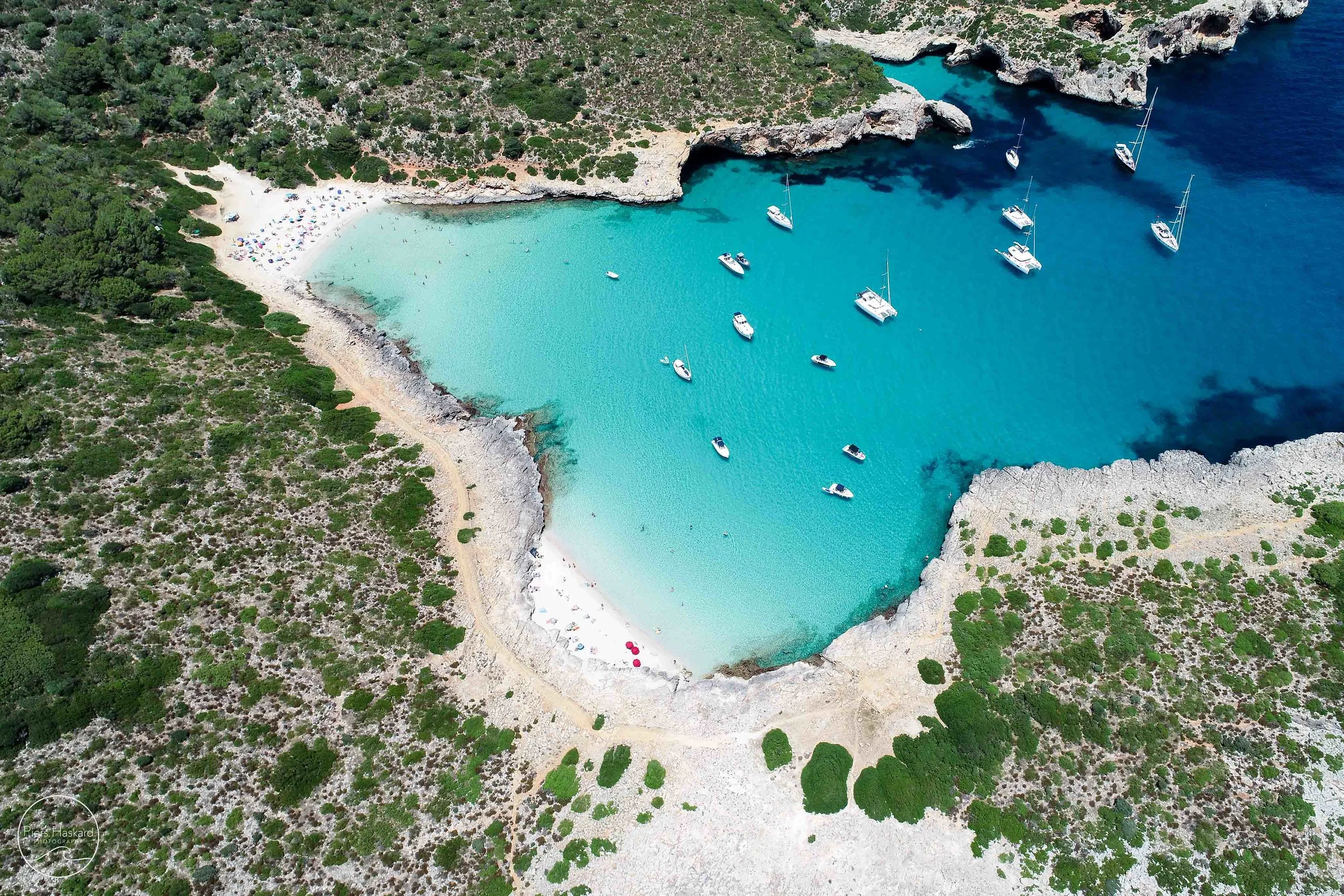Boats At Cala Varques — PIERS HASKARD