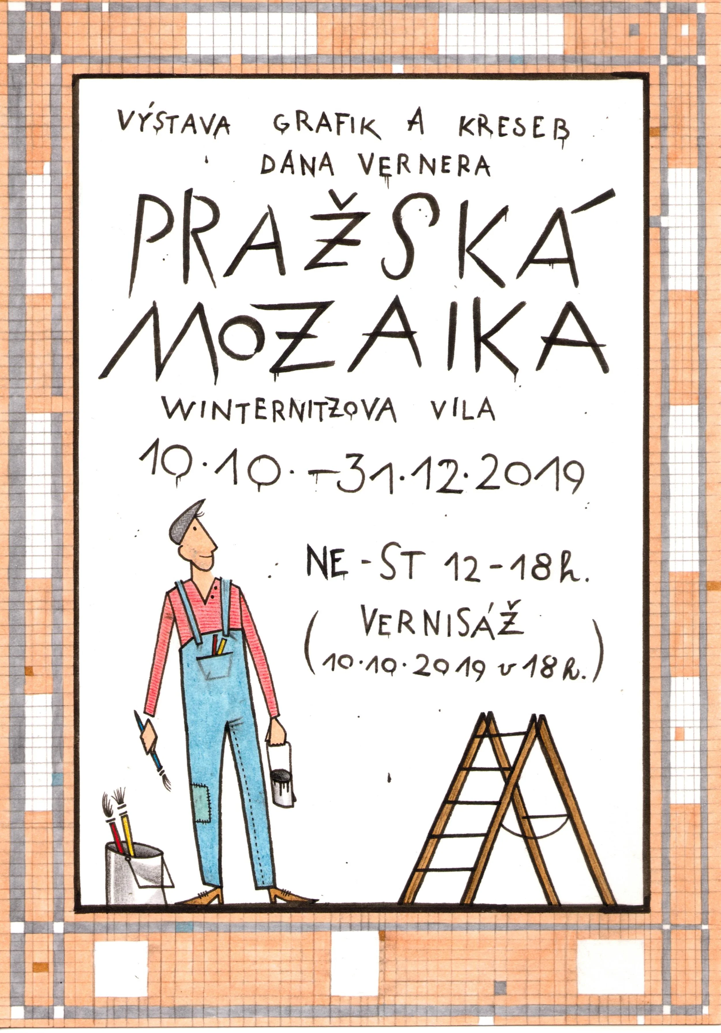 Vernisáž Daniel Verner Pražská mozaika — Winternitzova vila