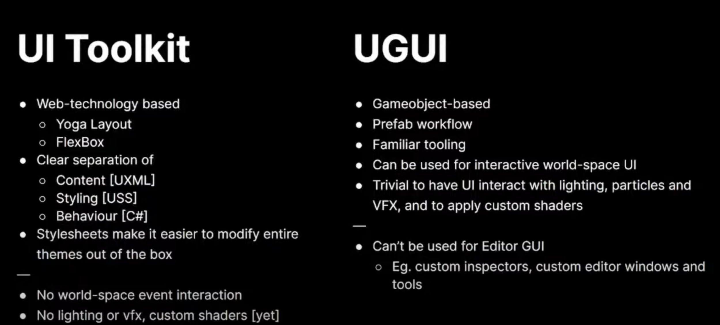 State of UI in Unity - UI Toolkit — One Wheel Studio
