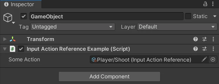 Input Action in the Inspector - New Input System — One Wheel Studio
