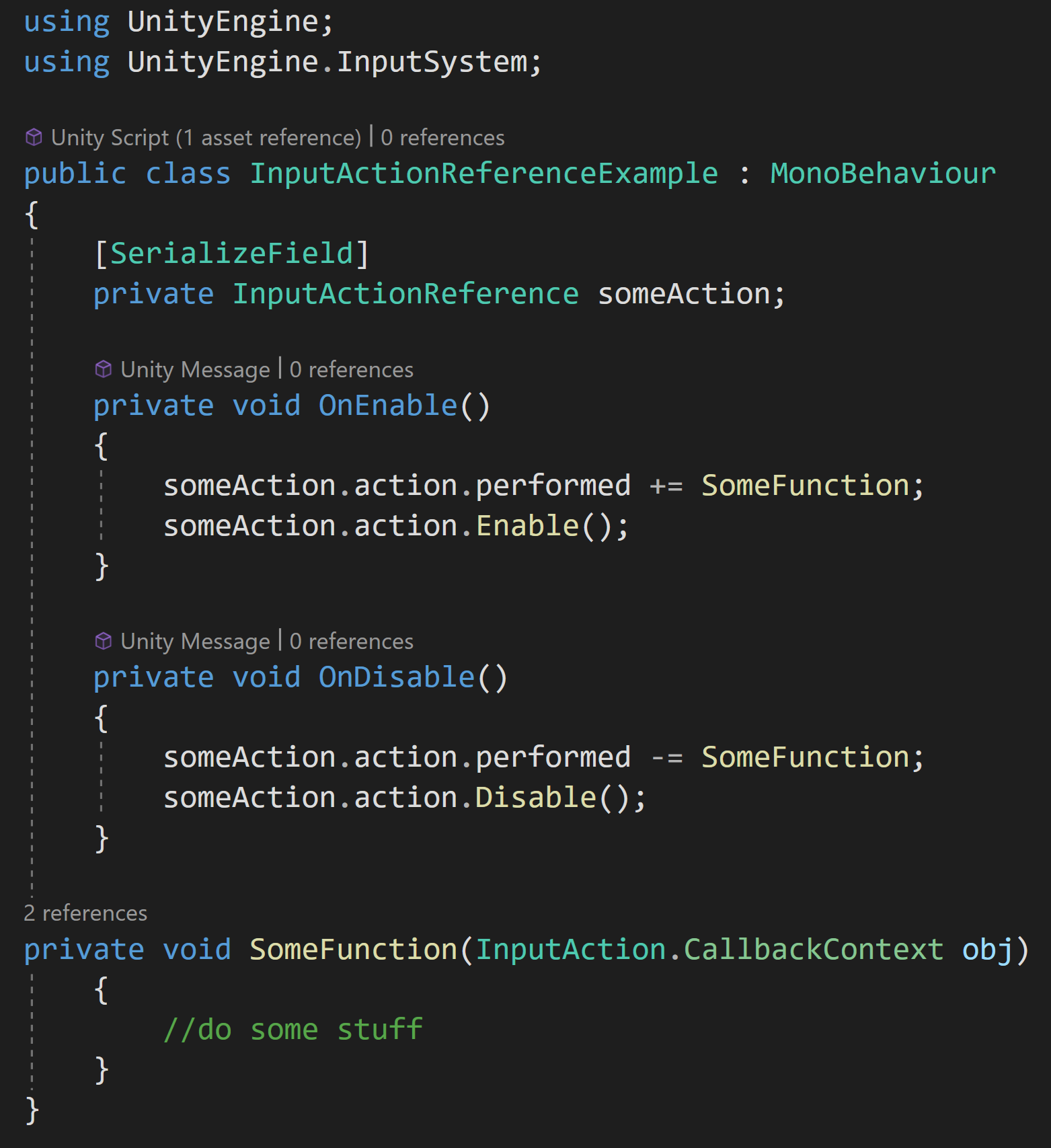 Input Action in the Inspector - New Input System — One Wheel Studio