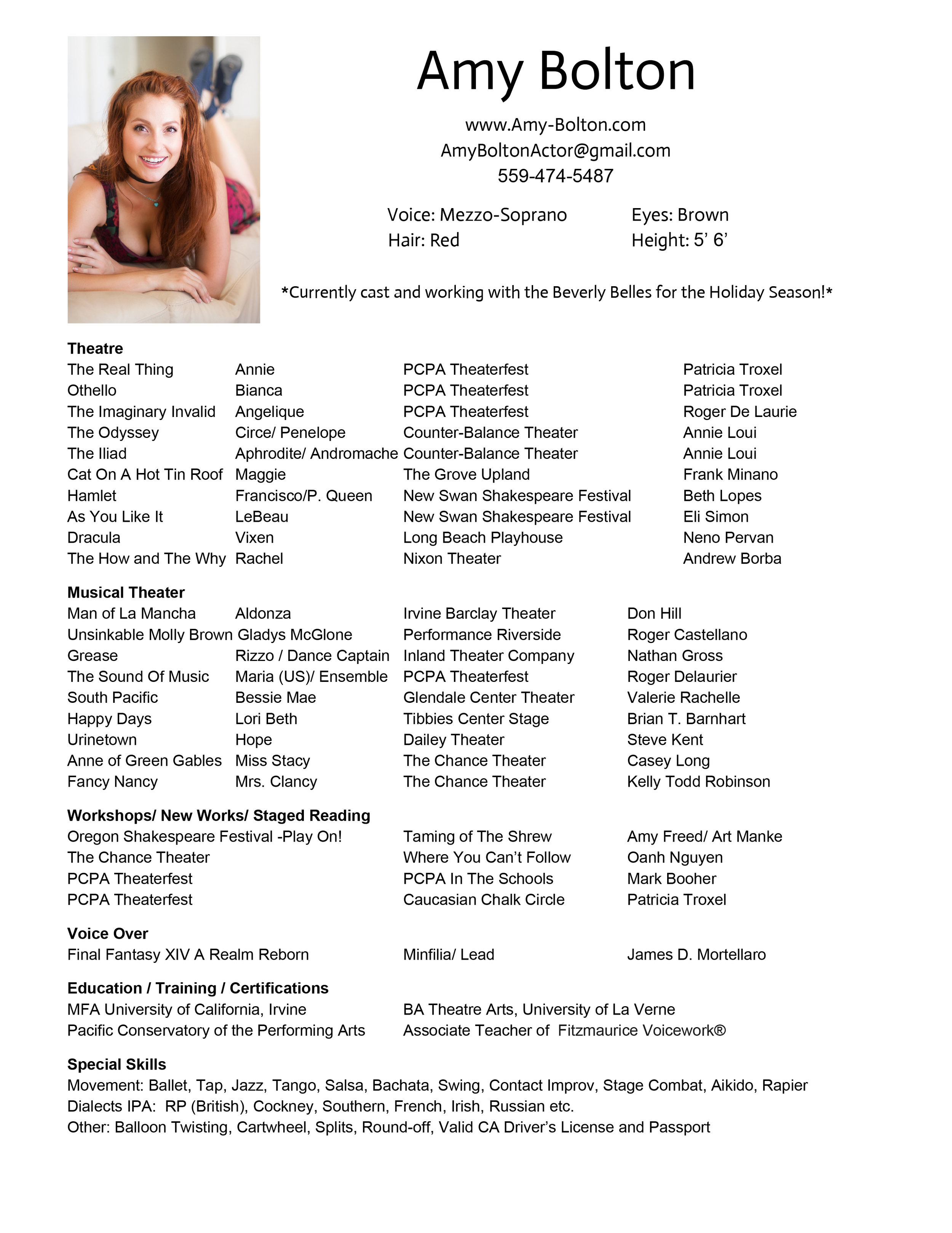 Resume — Amy Bolton
