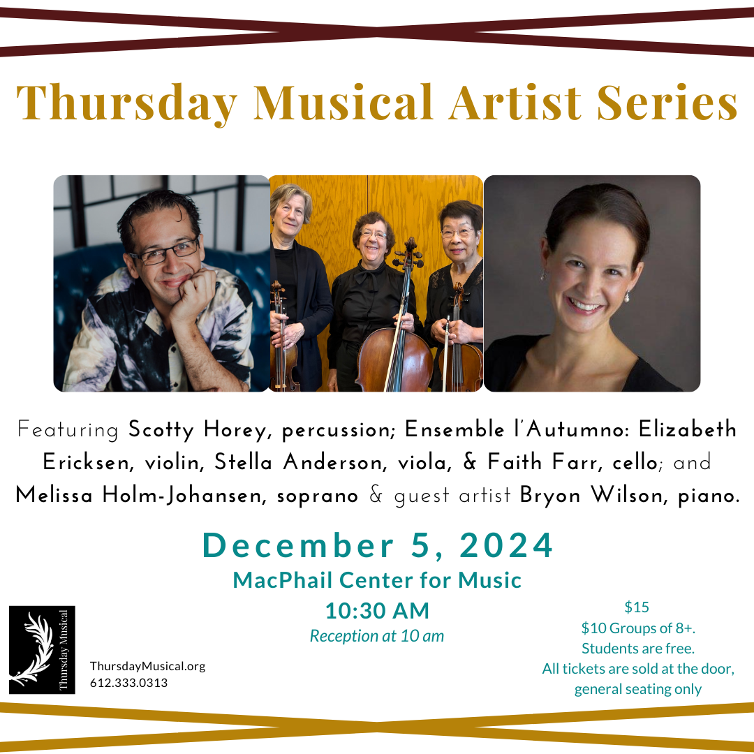 Thursday Musical Artist Series — Thursday Musical