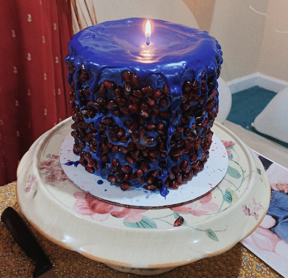 melted candle cake — NIVITA CHALIKI.
