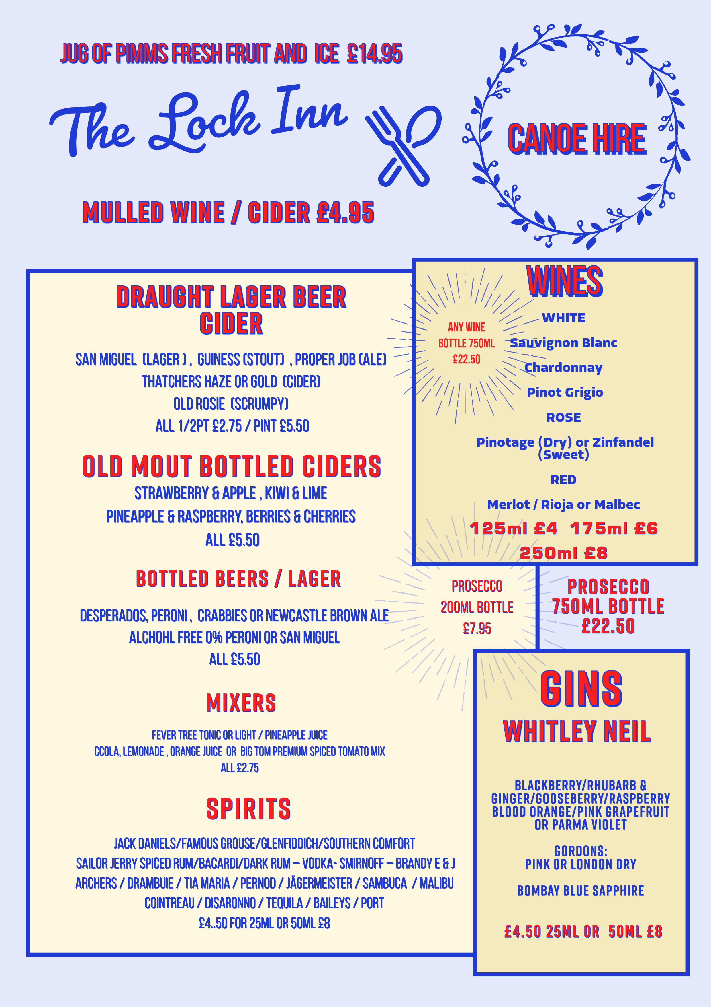 Menu — The Lock Inn