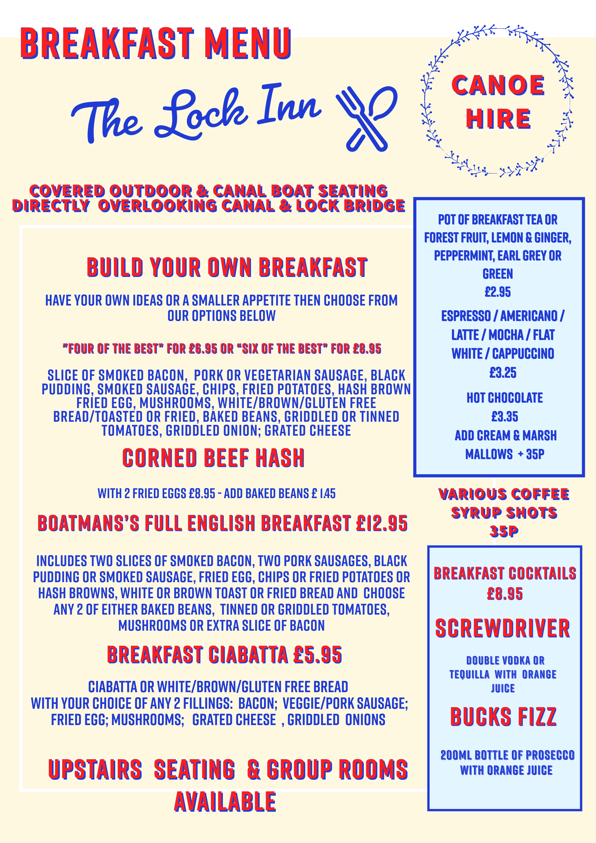 Menu — The Lock Inn