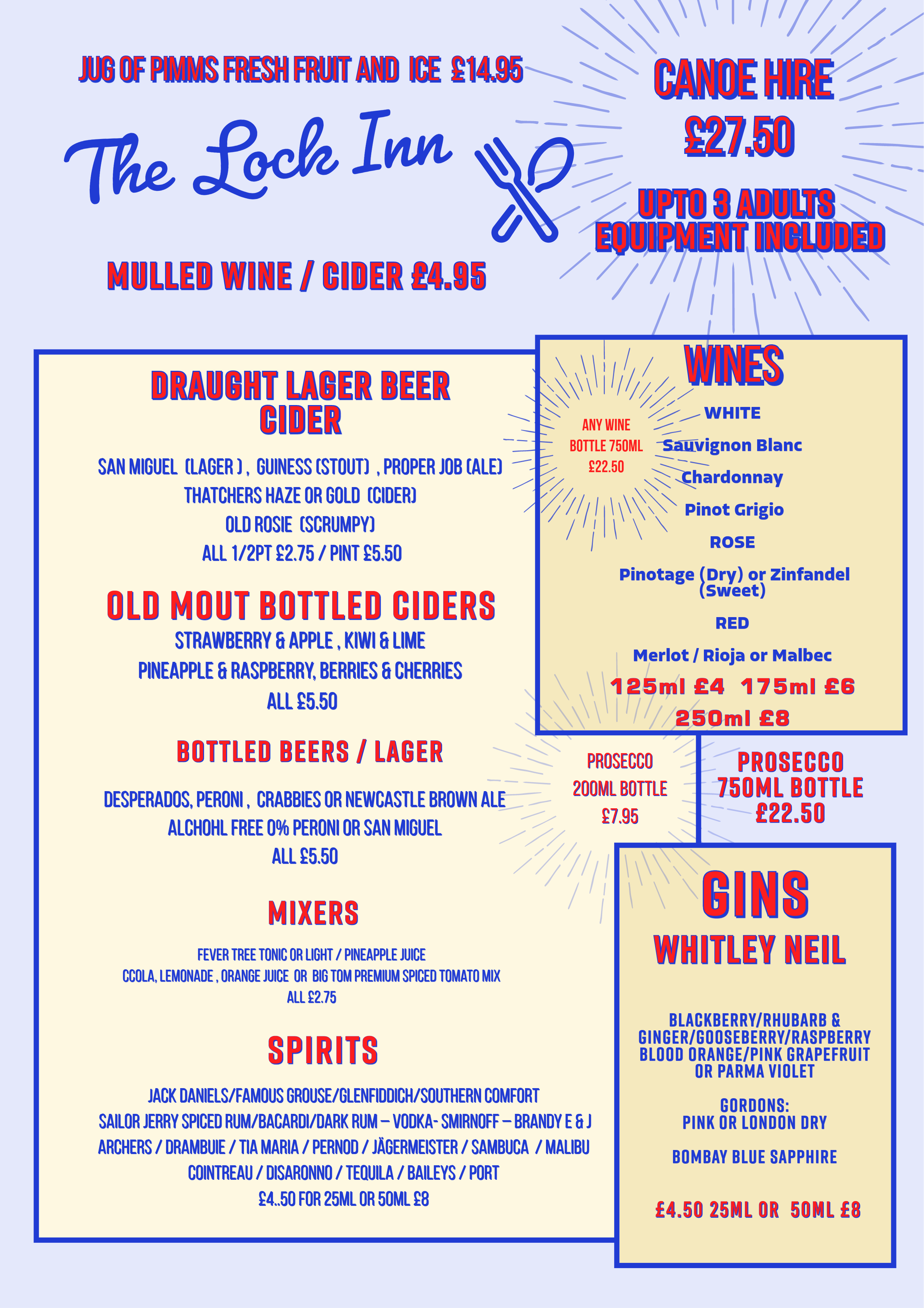 Menu — The Lock Inn