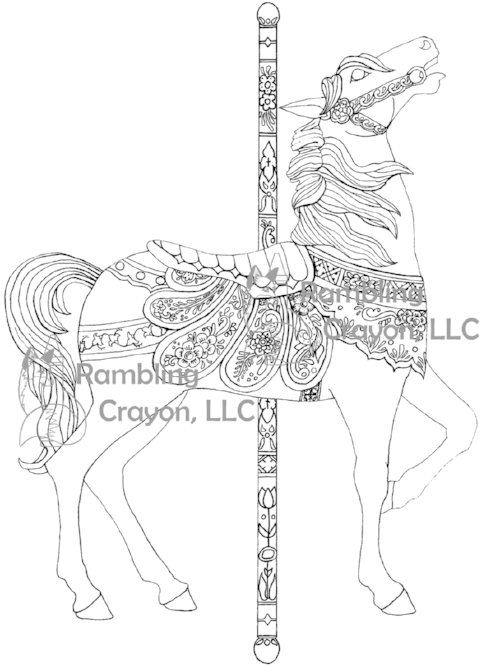 Carousel Horse Coloring Pages