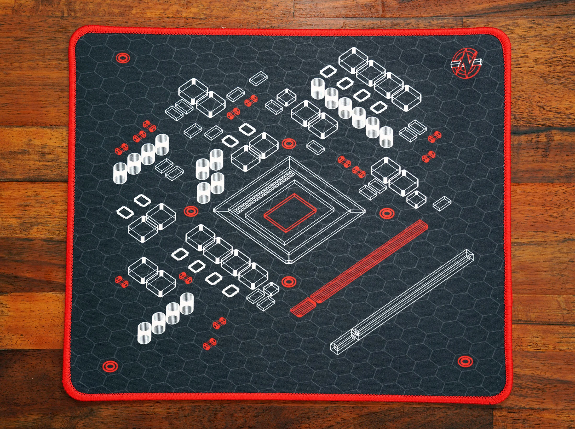 GN 'Component' Blue/Black Microfiber Cloth Mousepad 12.5" x 10.5 ...