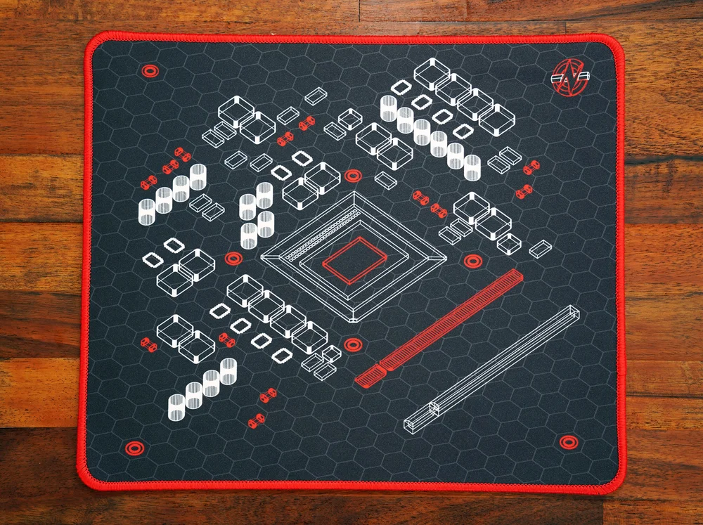 GN 'Charge' Red/Black Microfiber Cloth Mousepad 12.5" x 10.5 ...