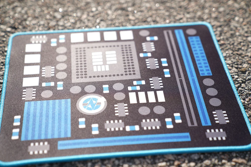 GN 'Component' Blue/Black Microfiber Cloth Mousepad 12.5" x 10.5 ...