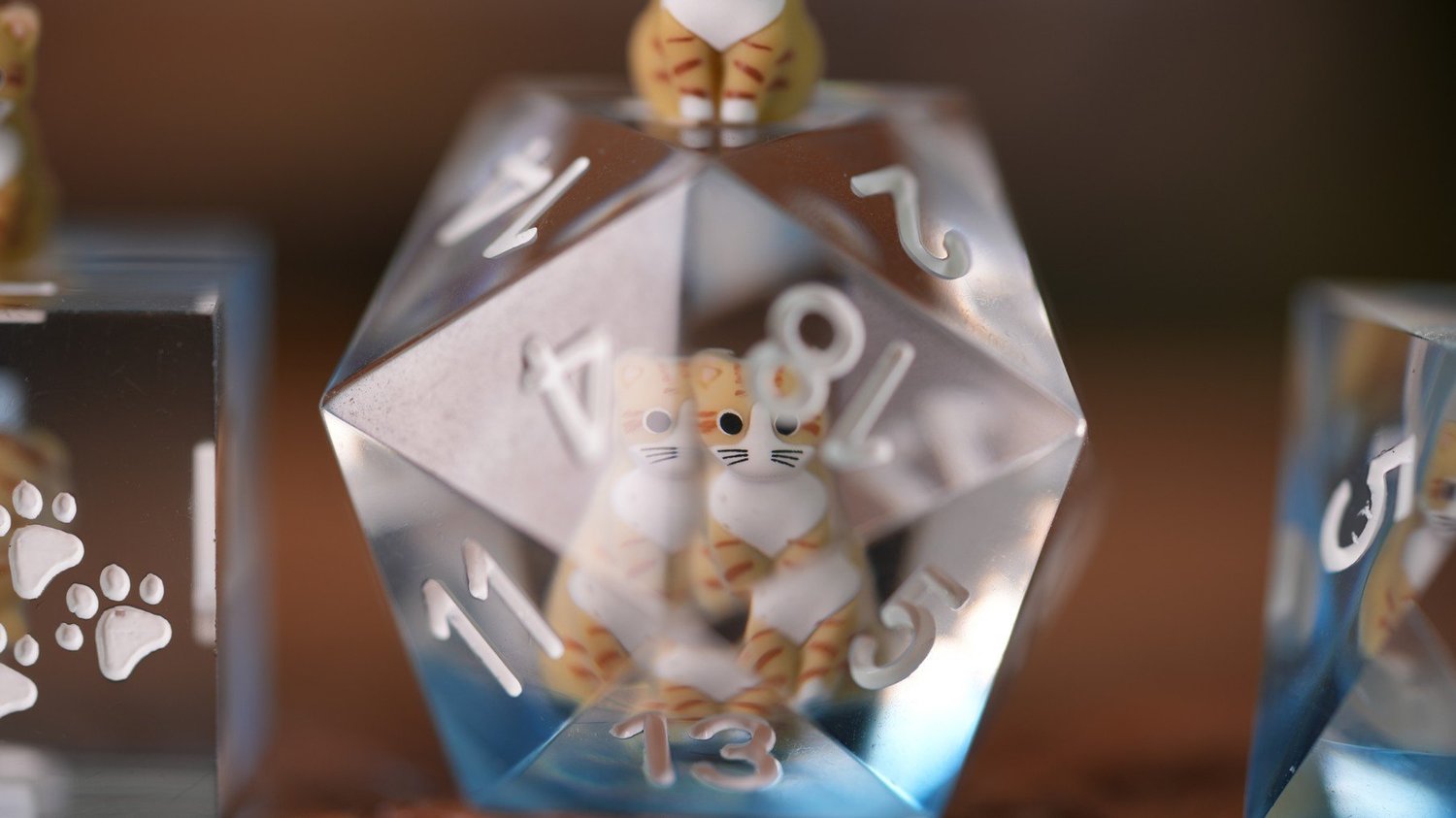 GN 'Snowflake' Full Tabletop and D&D Premium Dice Set | 7-Piece Dice ...